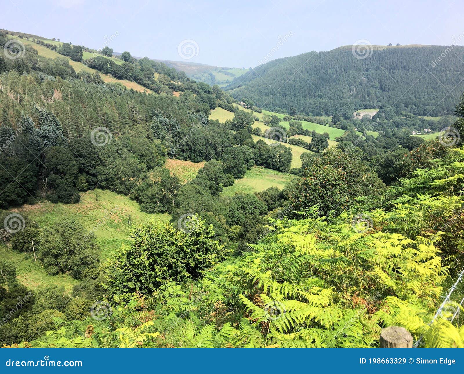 A view of the Welsh Hills stock image. Image of llangollen - 198663329
