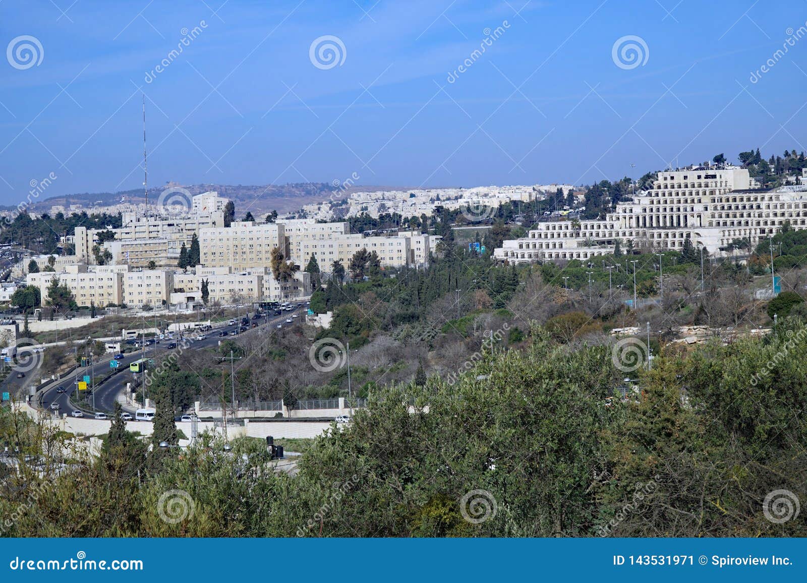 View of West Jerusalem Buildings from Stock Image - Image of horizon ...