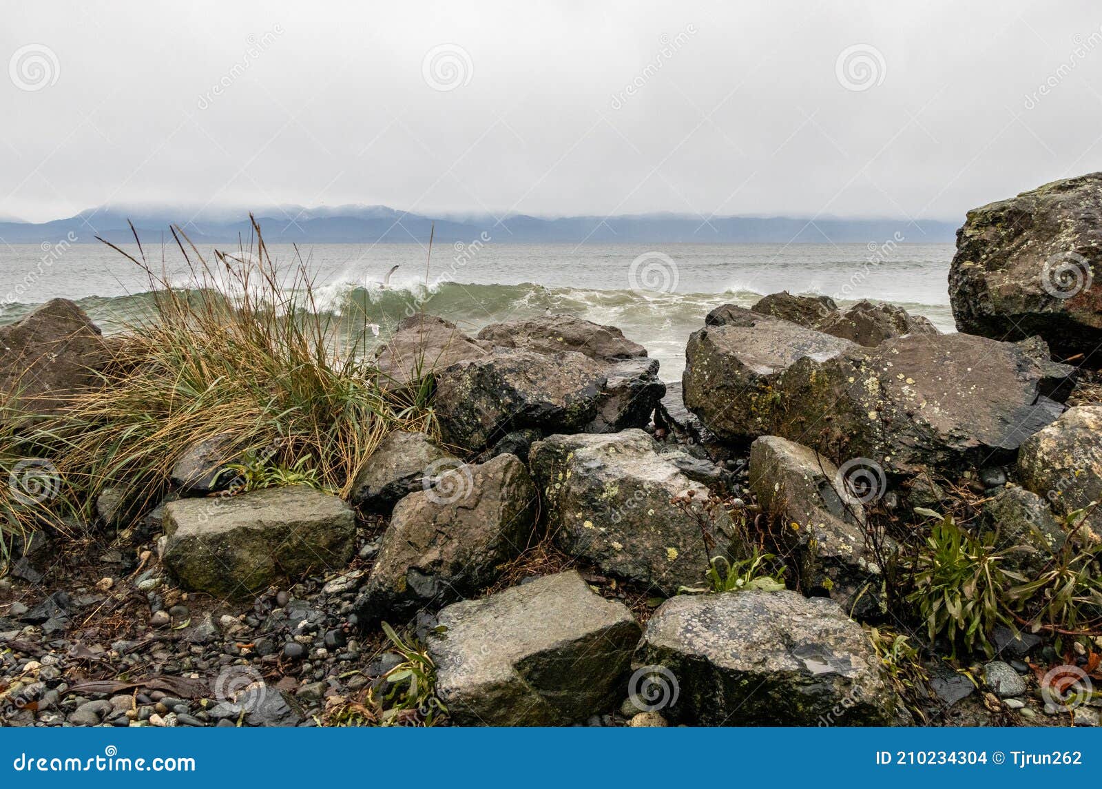 Large Rocks on the Coast of Vancouver Island Stock Photo - Image of ...