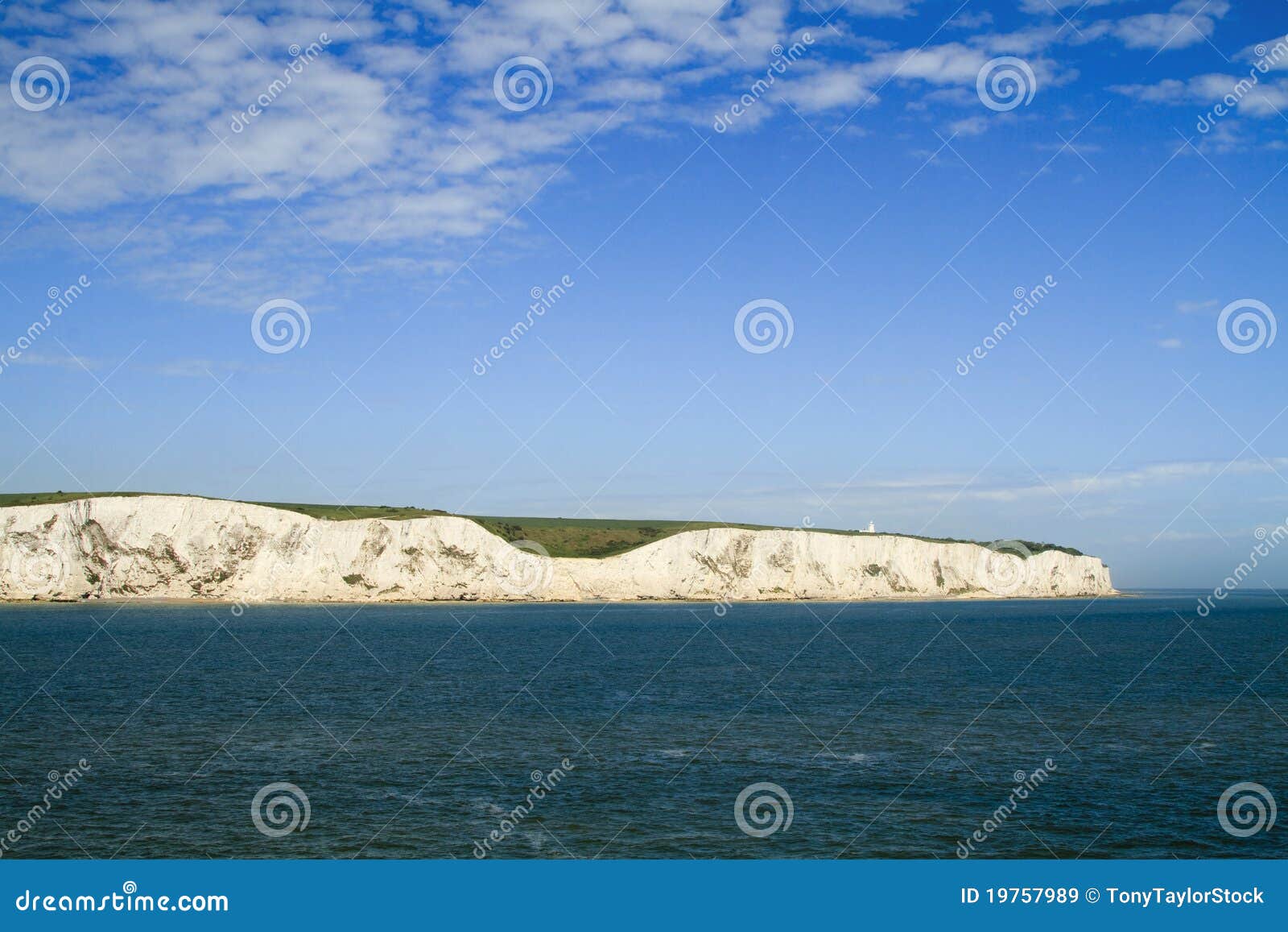View of White Cliffs of Dover from the Sea Stock Image - Image of ...