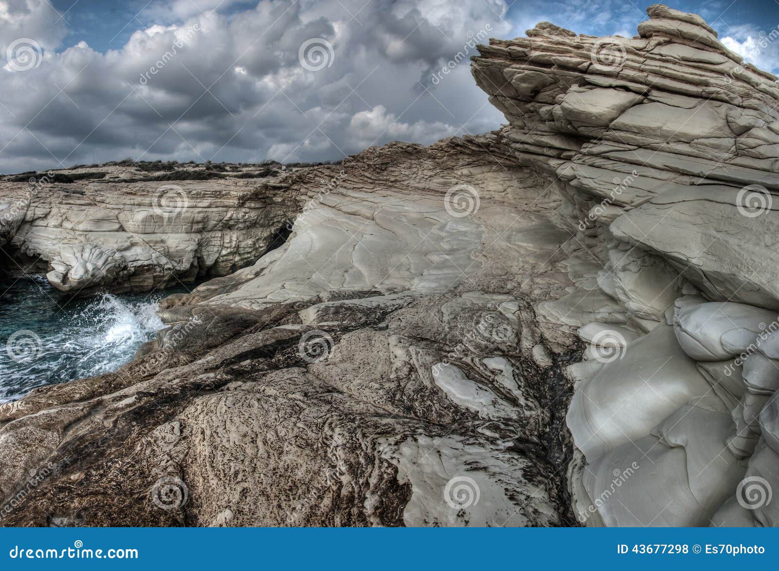 A View of White Cliffs Near Limasol Stock Photo - Image of landscape ...