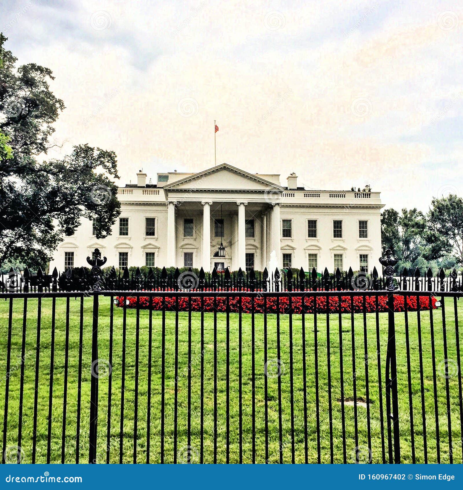 A view of the White House stock photo. Image of obelisk - 160967402