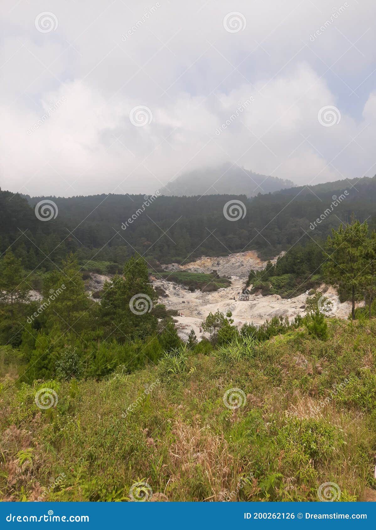 View of the White Sand Crater Stock Photo - Image of crater, coast ...