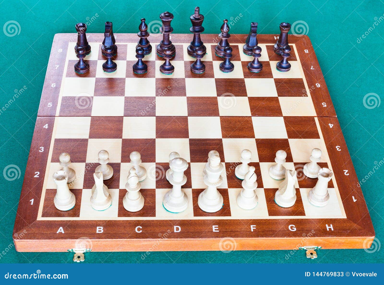 View from White Side of Chessboard with Chess Stock Image - Image of ...