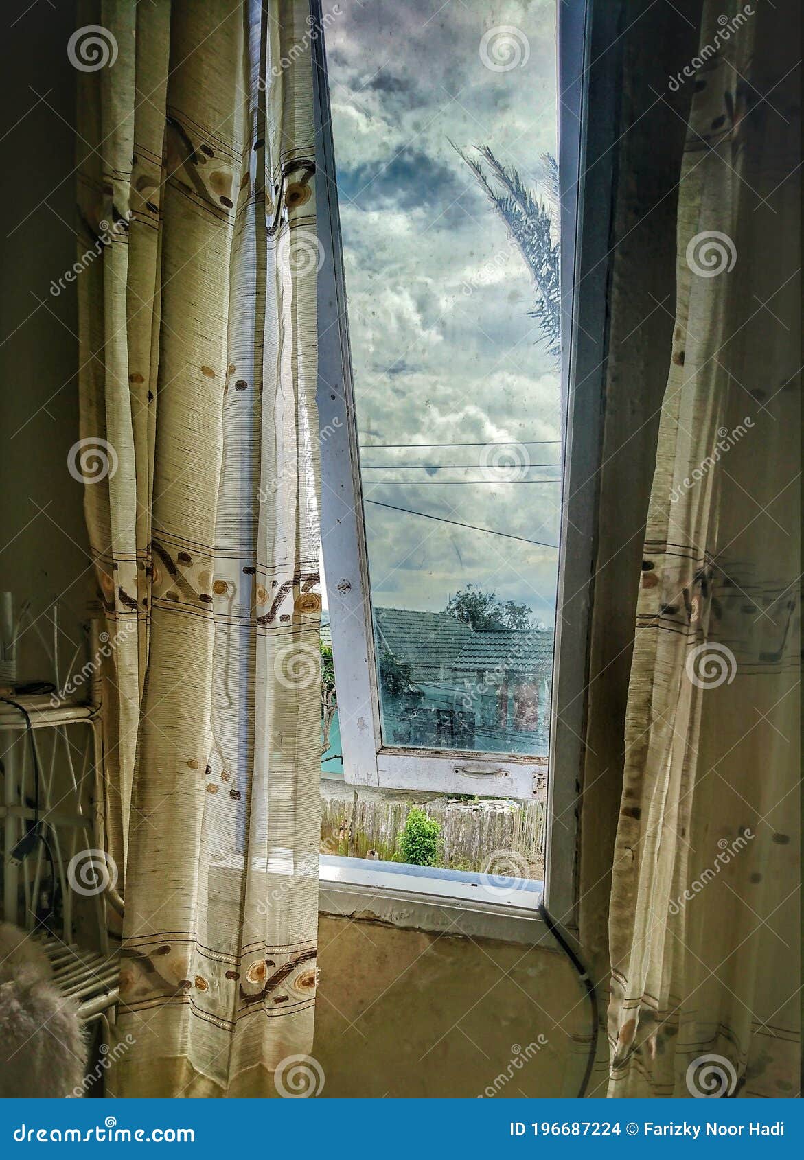 The View through the Window in the Afternoon Stock Photo - Image of ...