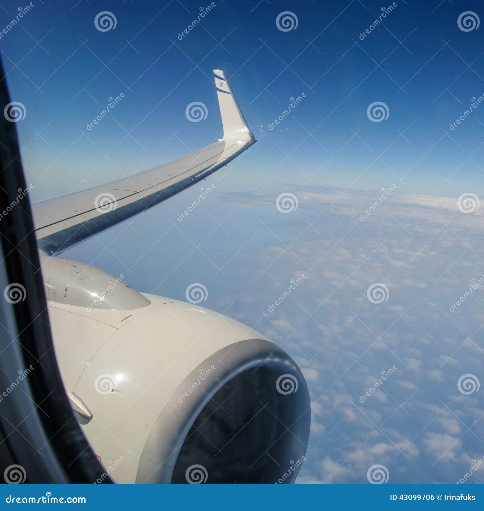 View through Window Aircraft during Flight Stock Photo - Image of ...