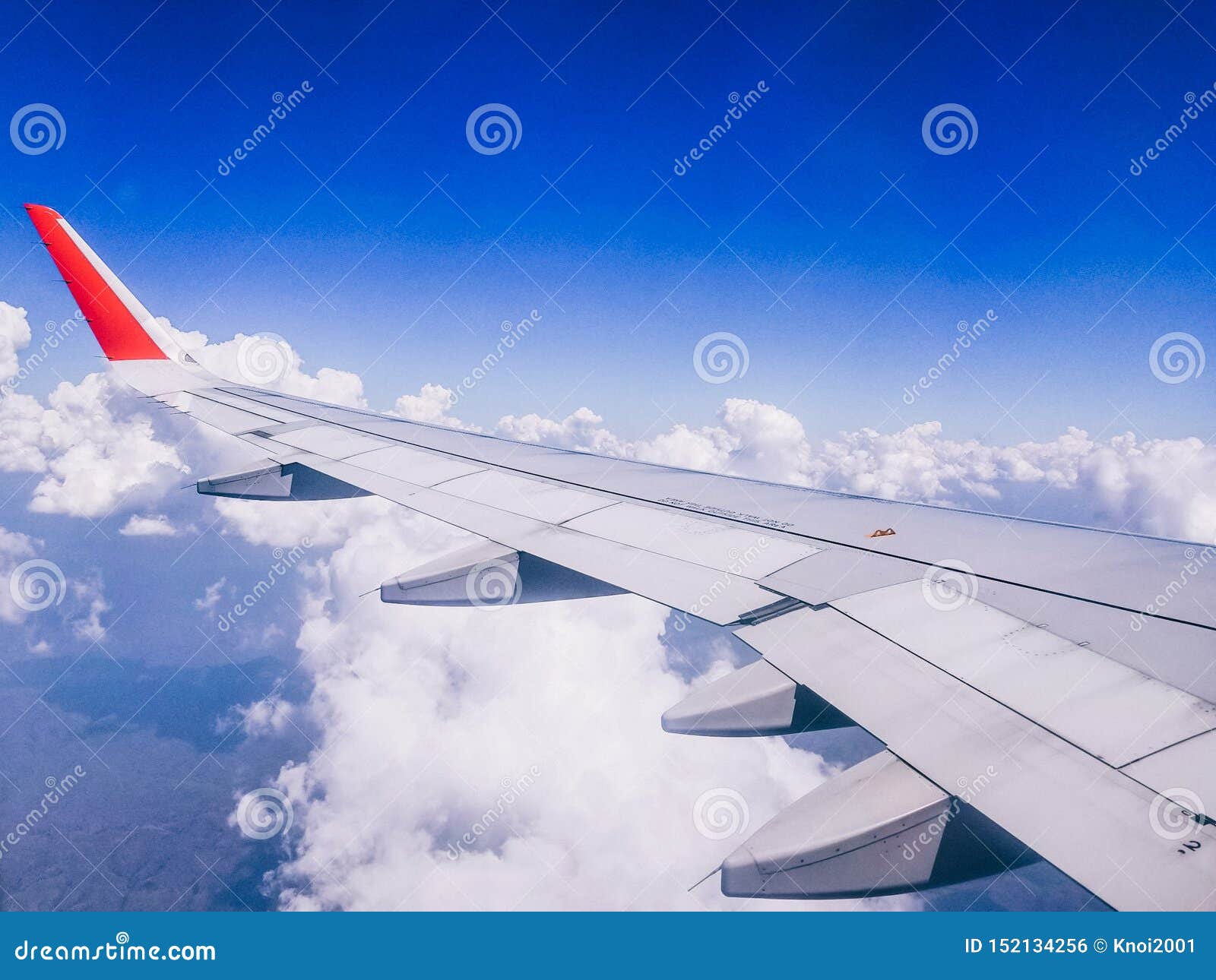 View from Window of an Airplan during Sunst or Sunrise Stock Photo ...