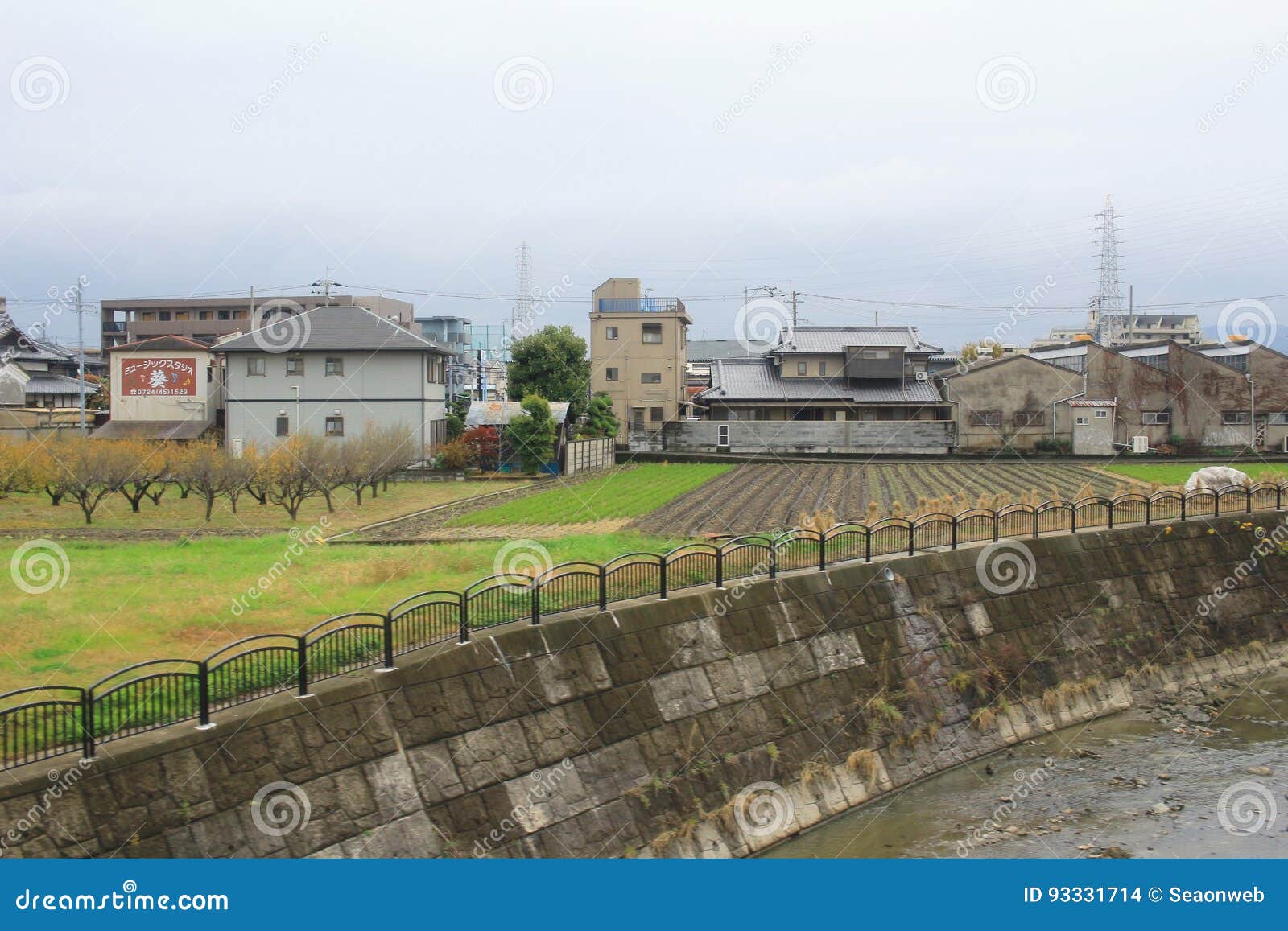 View from Window Airport Express HARUKA, Osaka Editorial Stock Image ...