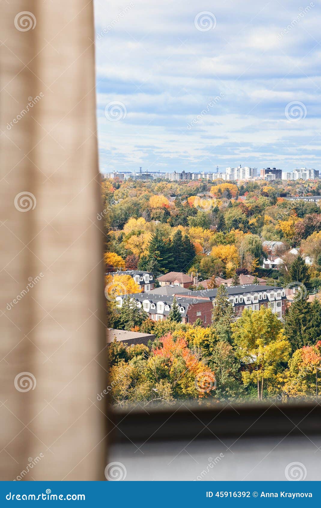 View from window, autumn stock photo. Image of autumn - 45916392