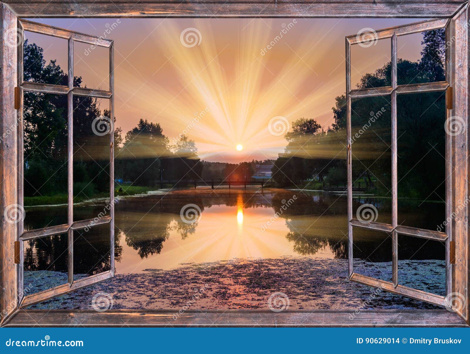 View from the Window on the Stock Photo - Image of evening, cloud: 90629014