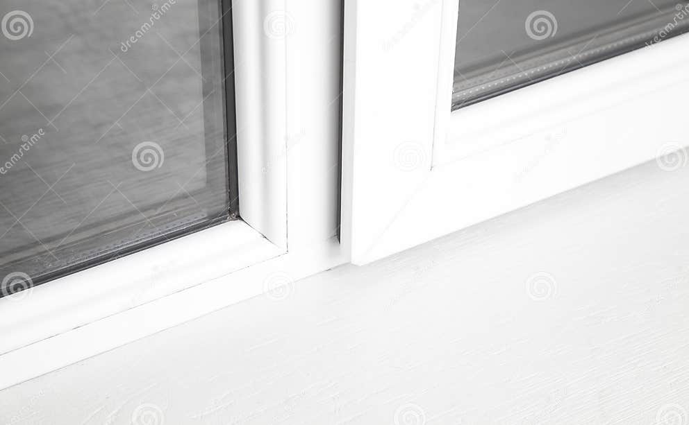 View of Window with Empty White Sill Stock Photo - Image of indoor ...