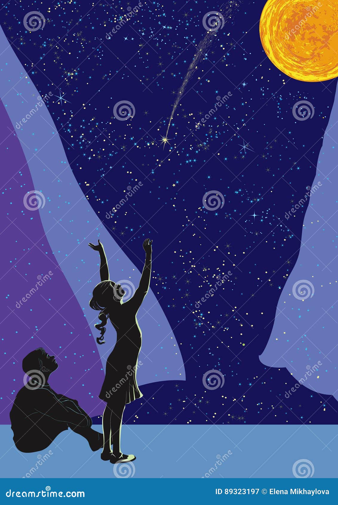 View from the Window in the Future Stock Vector - Illustration of girl ...