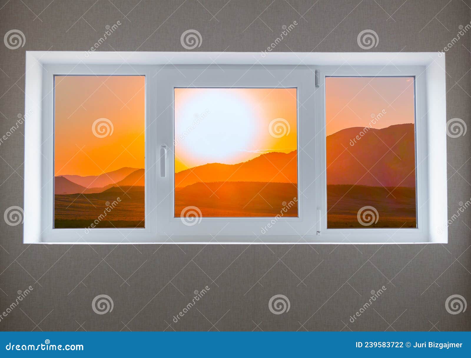 View from the Window of the House on a Beautiful Sunset Stock Photo ...