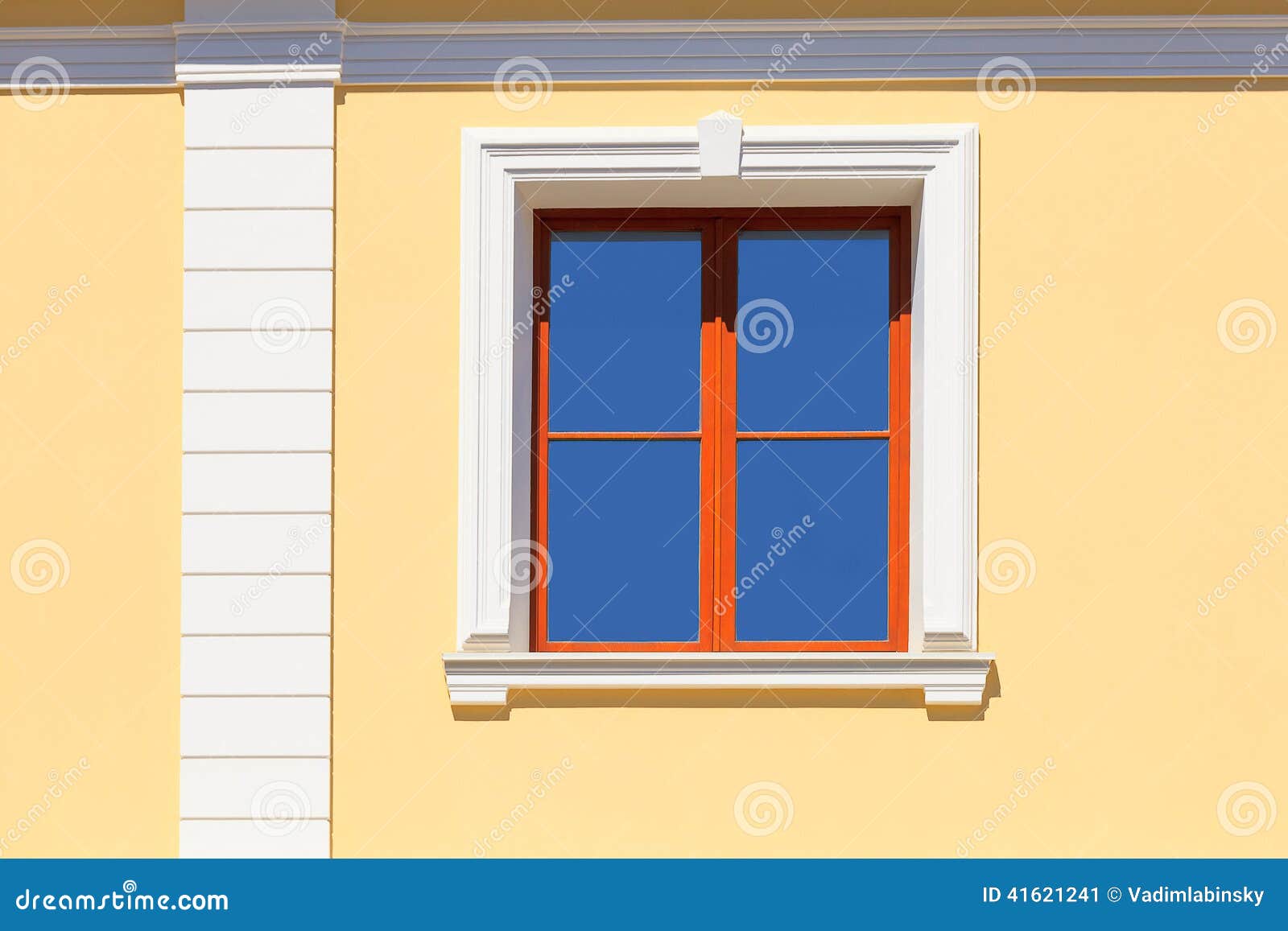 A View of the Window of the House from the Outside Stock Image - Image ...