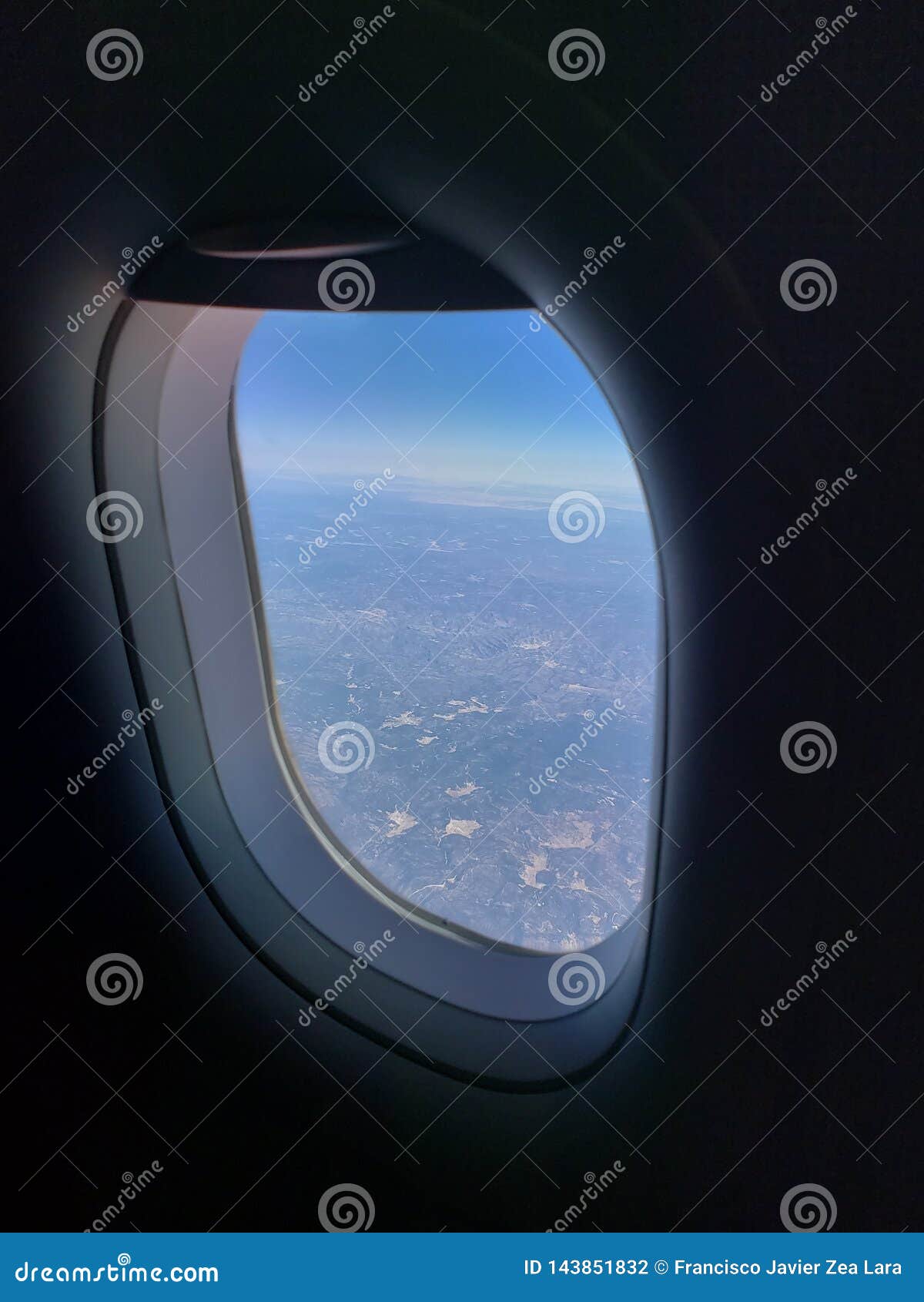 View Of A Window Inside The Plane During A Flight Stock Photo - Image ...