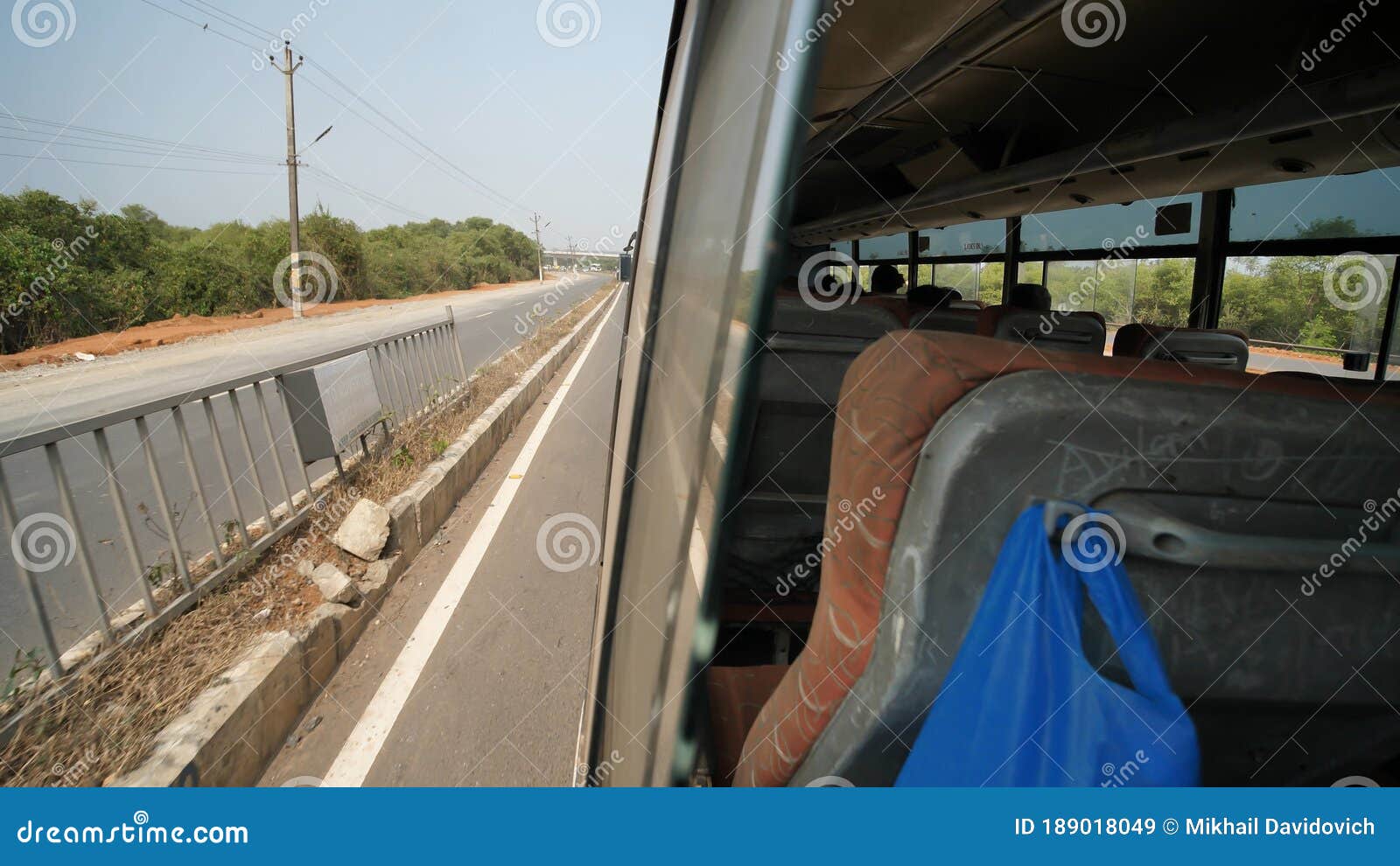 The View from the Window of an Intercity Bus in India. State of Goa ...