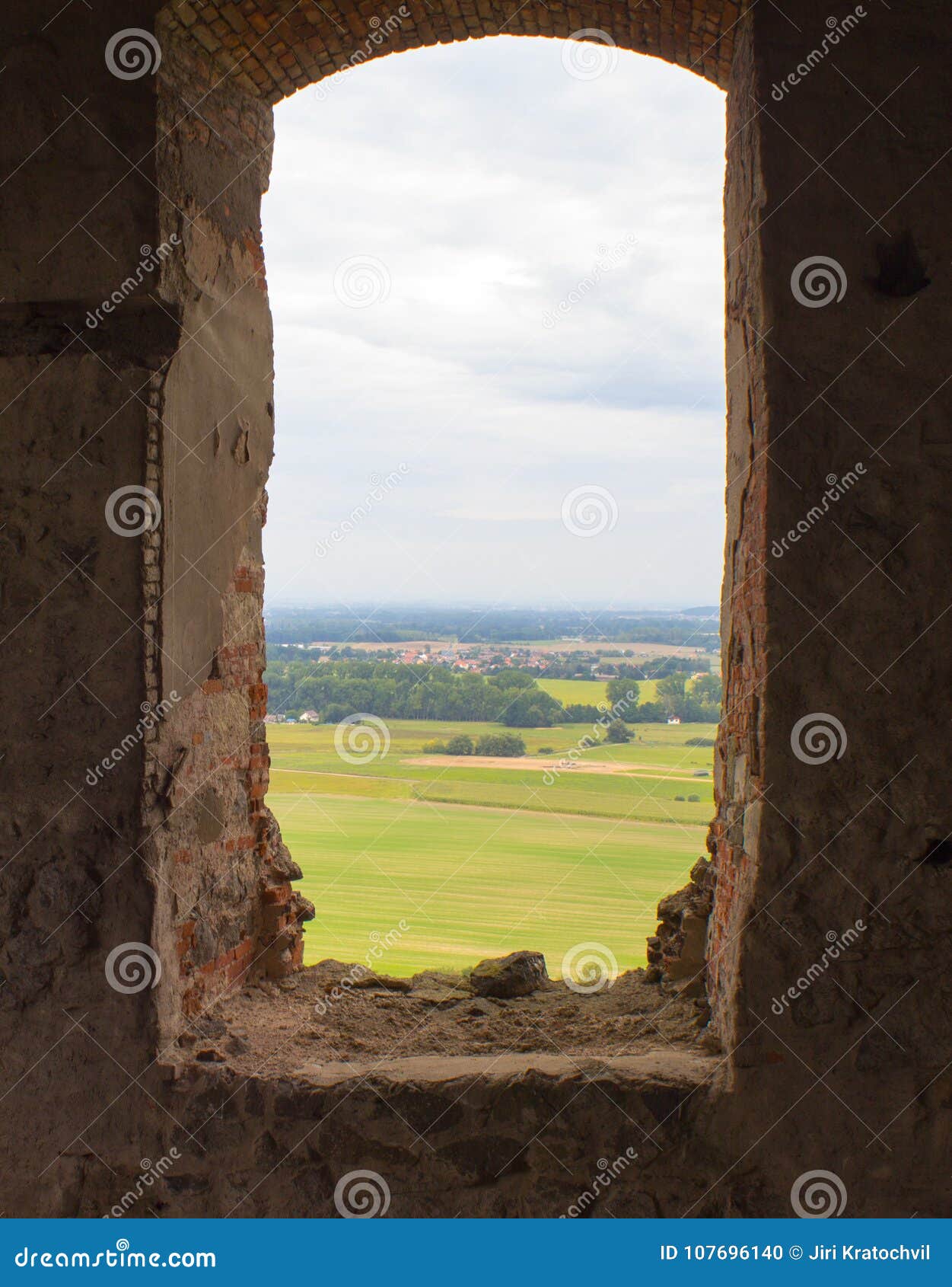 A View through a Window into the Landscape Stock Photo - Image of case ...