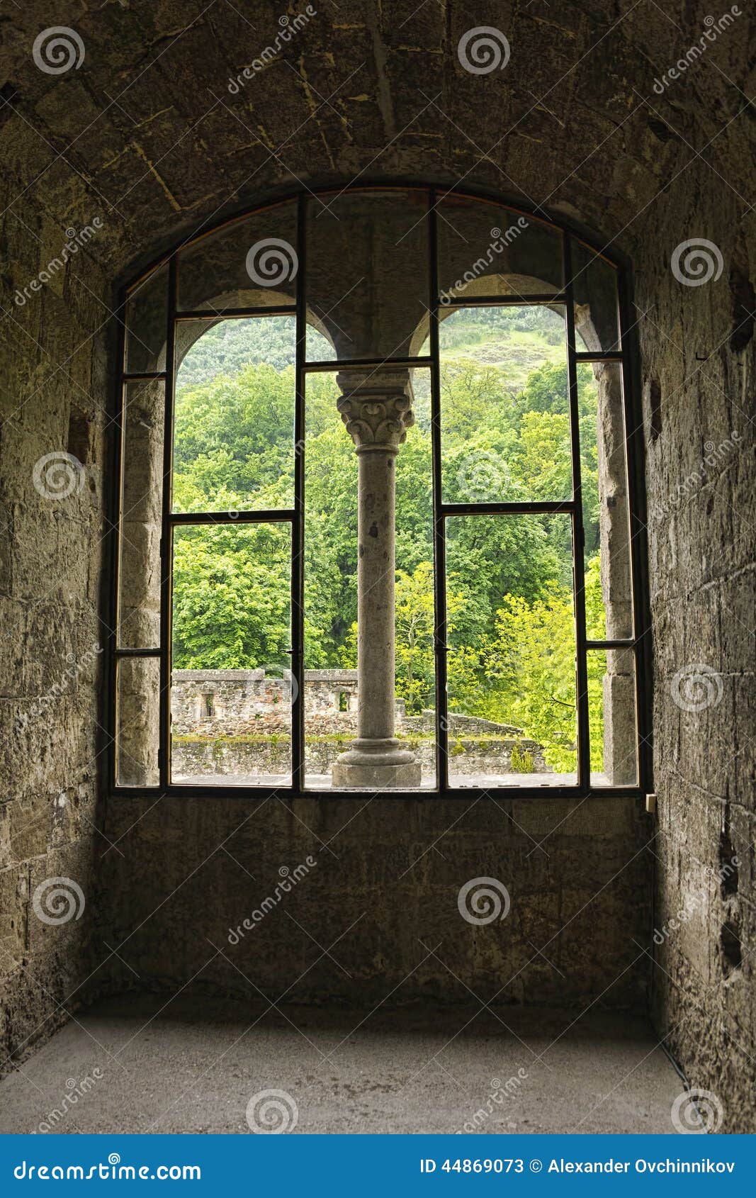 View from the Window in a Medieval Castle Stock Image - Image of window ...