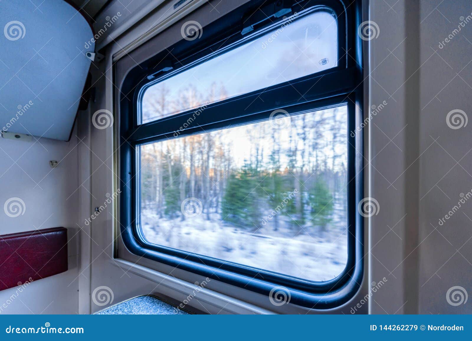 View of the Window of a Moving Passenger Train. Stock Image - Image of ...
