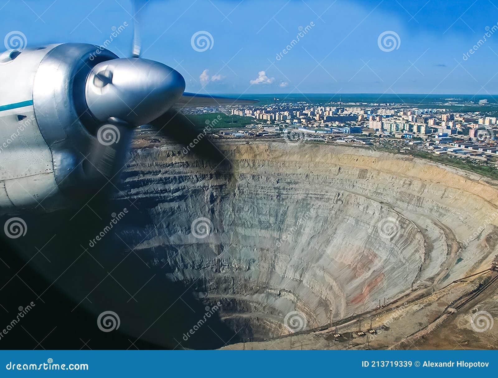 The View from the Window of a Passenger Plane during the Flight Over ...