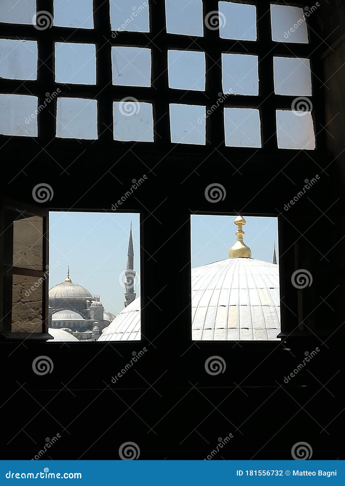 View from a Window of Santa Sofia Mosque Istanbul Turkey Stock Photo ...