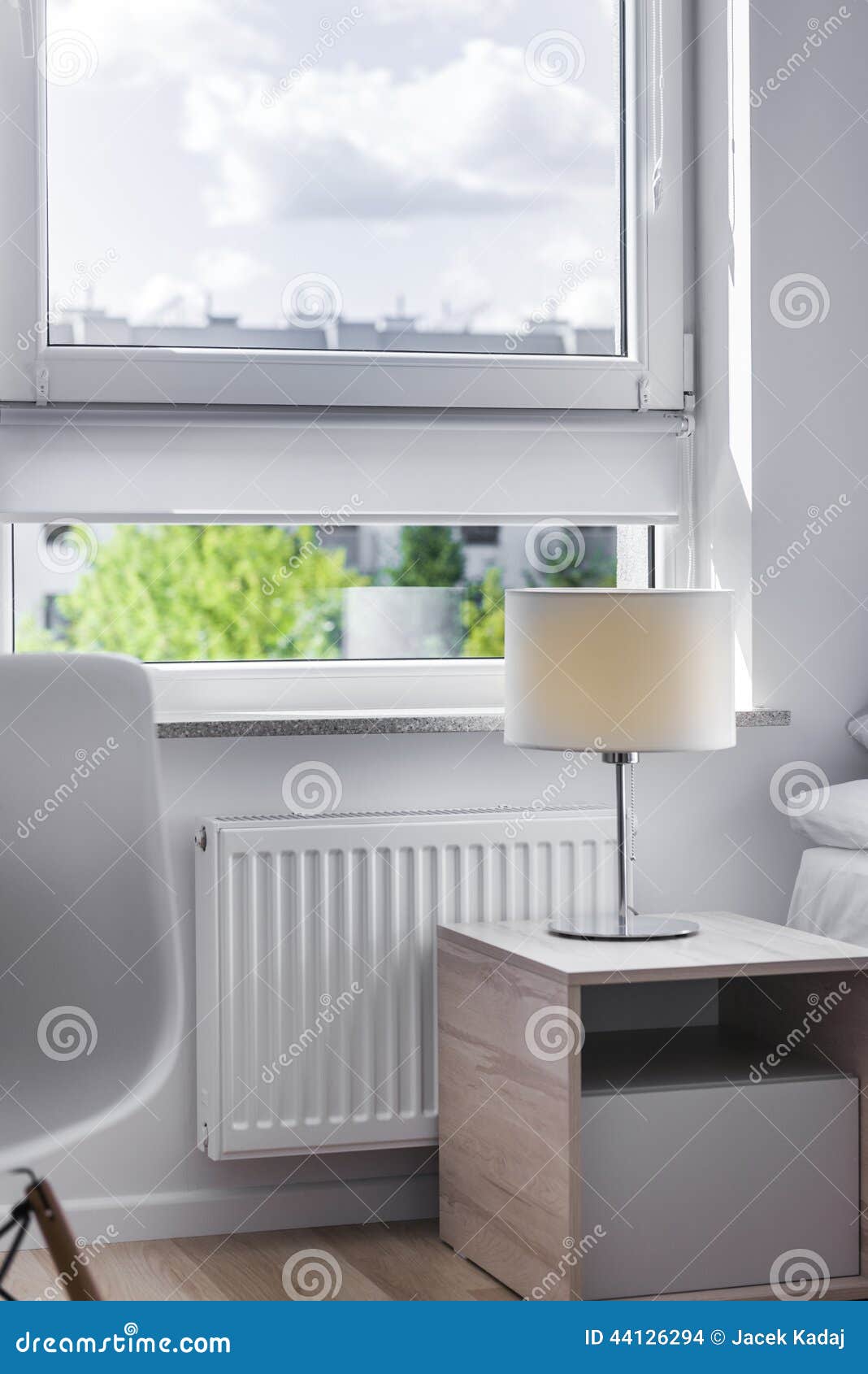 View from Window in Small, Economic Room Stock Photo - Image of floor ...