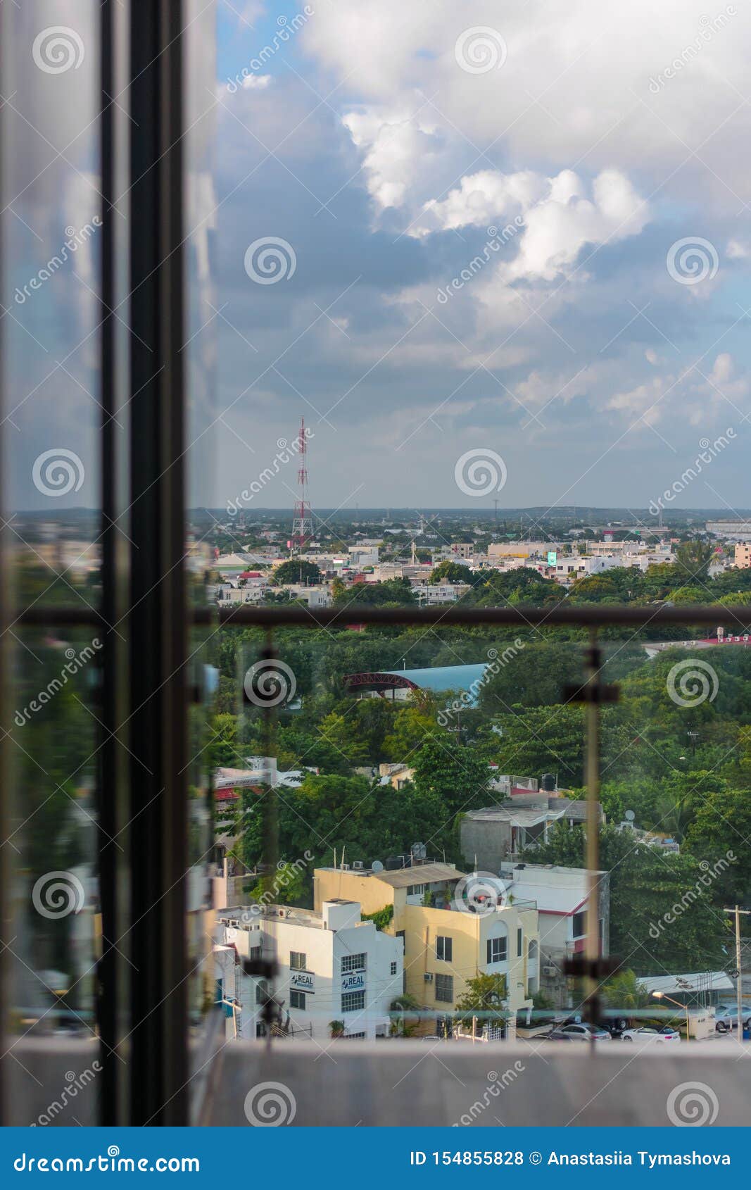The View from the Window of a Tall Building Stock Photo - Image of ...