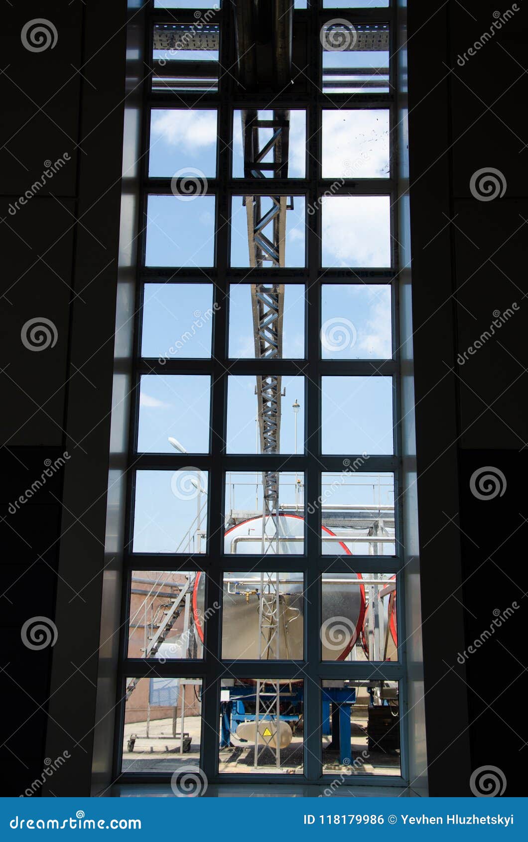 View from the Window To the Production Stock Photo - Image of clouds ...