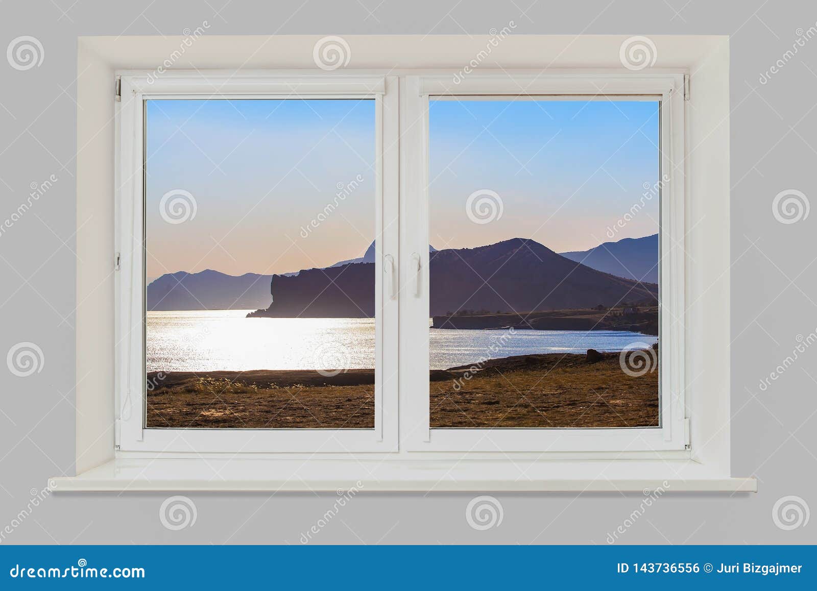 View from the Window To the Sea Shore Stock Photo - Image of blue ...