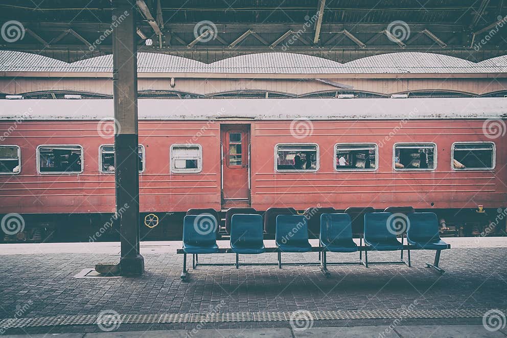 Old red train stock photo. Image of srilanka, passenger - 103674156