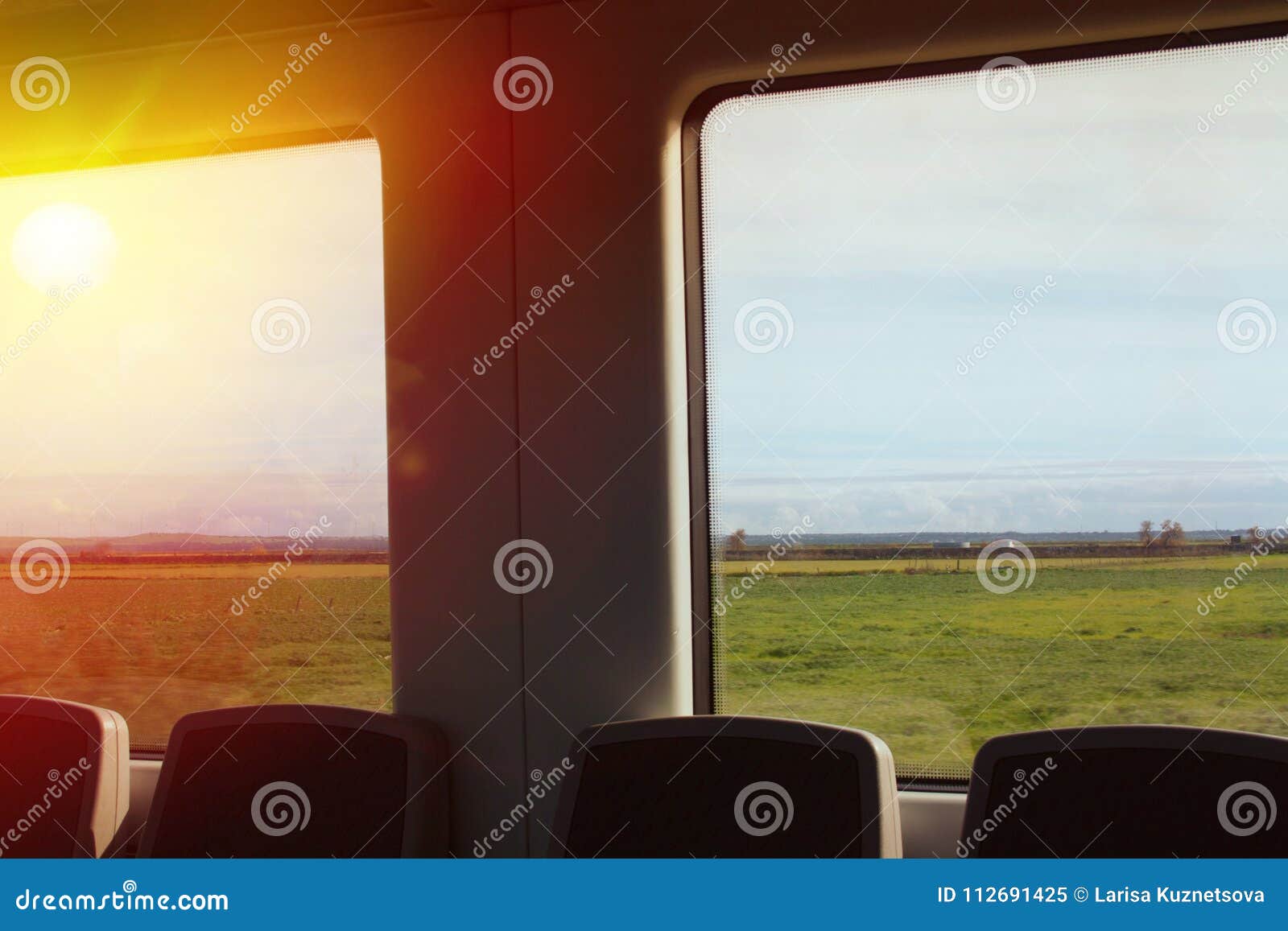 View from the Window of the Train Stock Image - Image of vacation ...