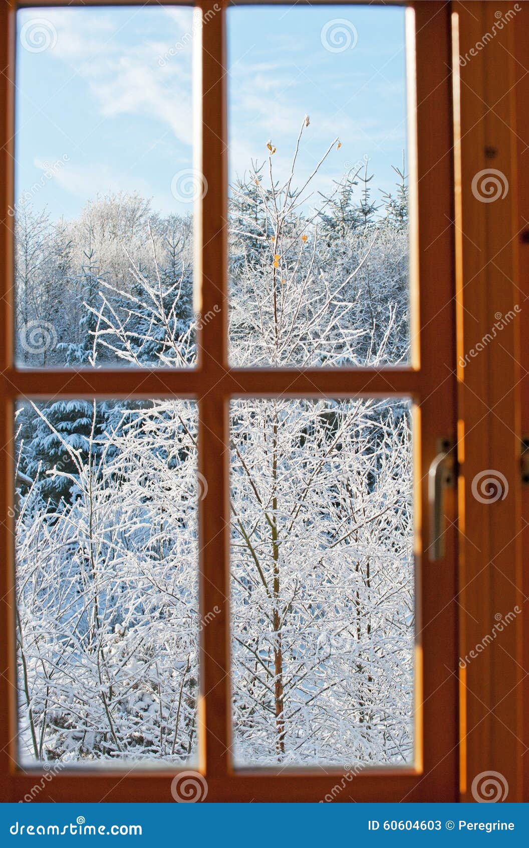 View through a Window, Winter Time Stock Image - Image of house, scenic ...