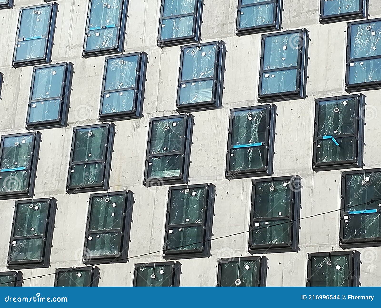 View of Windows on a Building Under Construction Stock Photo - Image of ...