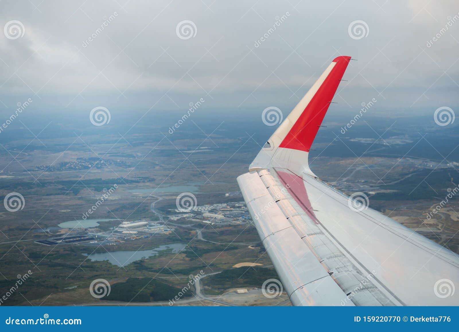 Wing Tip Of A Passenger Plane. The Terminal Part Of The Wing Structure ...
