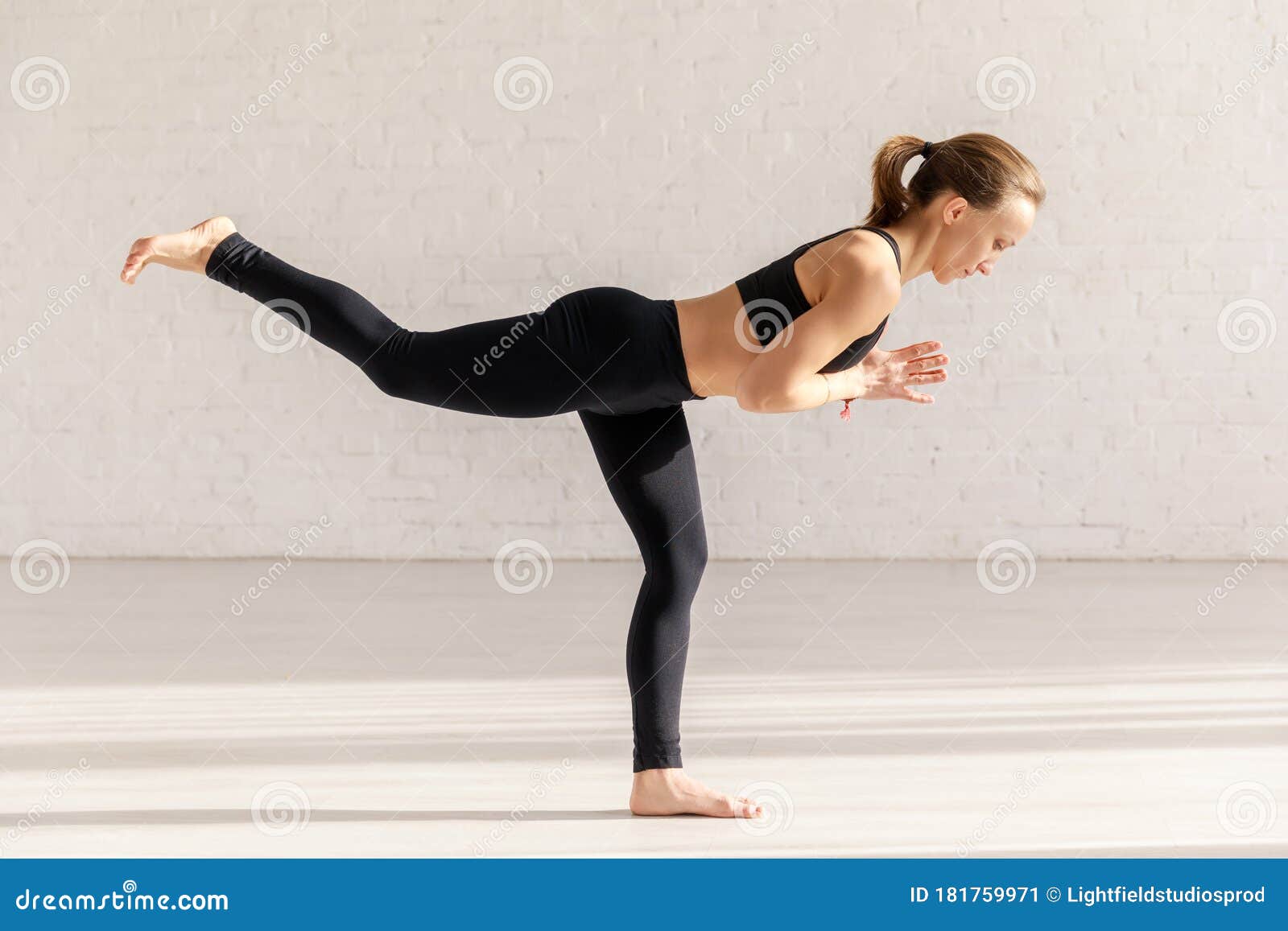 View of Woman in Warrior with Stock Image - Image of harmony, sporty ...