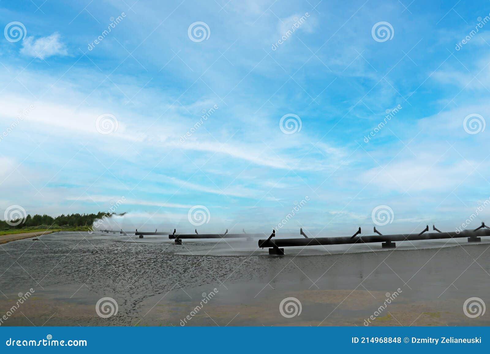 View of the Working Artificial Water Cooling Installations at Power ...