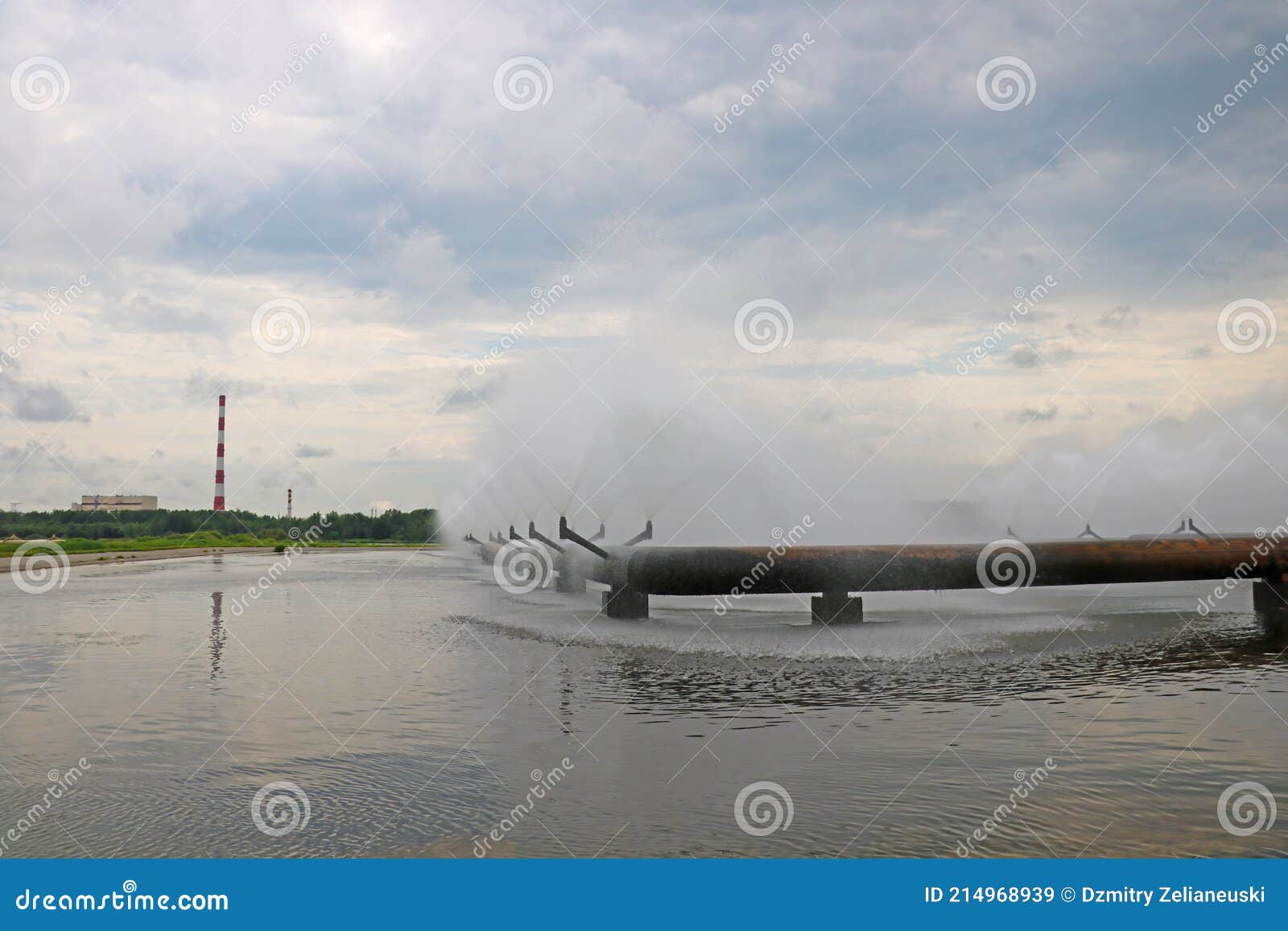 View of the Working Artificial Water Cooling Installations at Power ...
