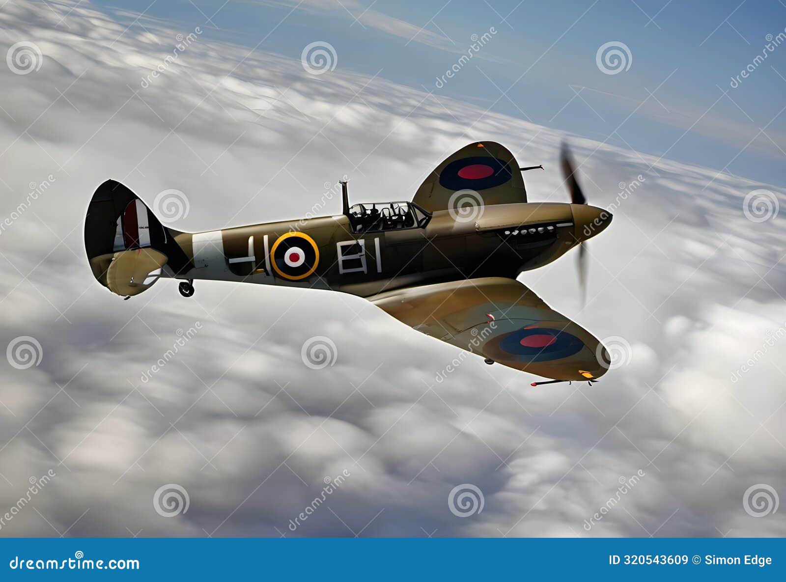 A View of a World War 2 Plane Stock Illustration - Illustration of ...