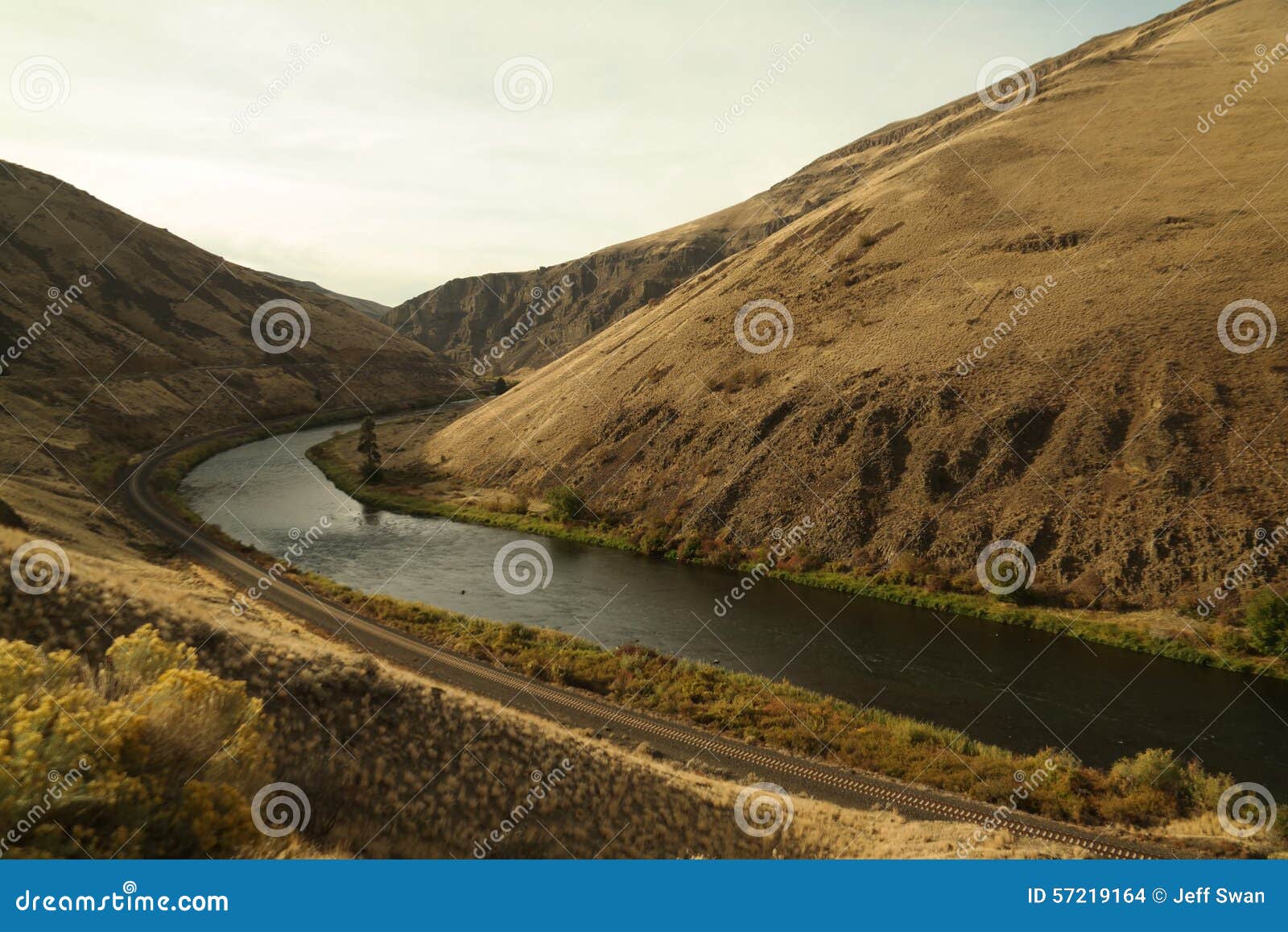 View of the Yakima River stock photo. Image of flowing - 57219164