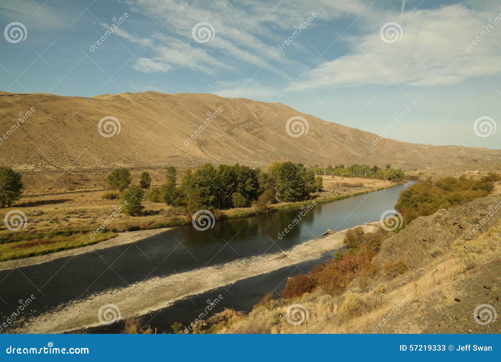 View of the Yakima River stock image. Image of sand, outdoors - 57219333