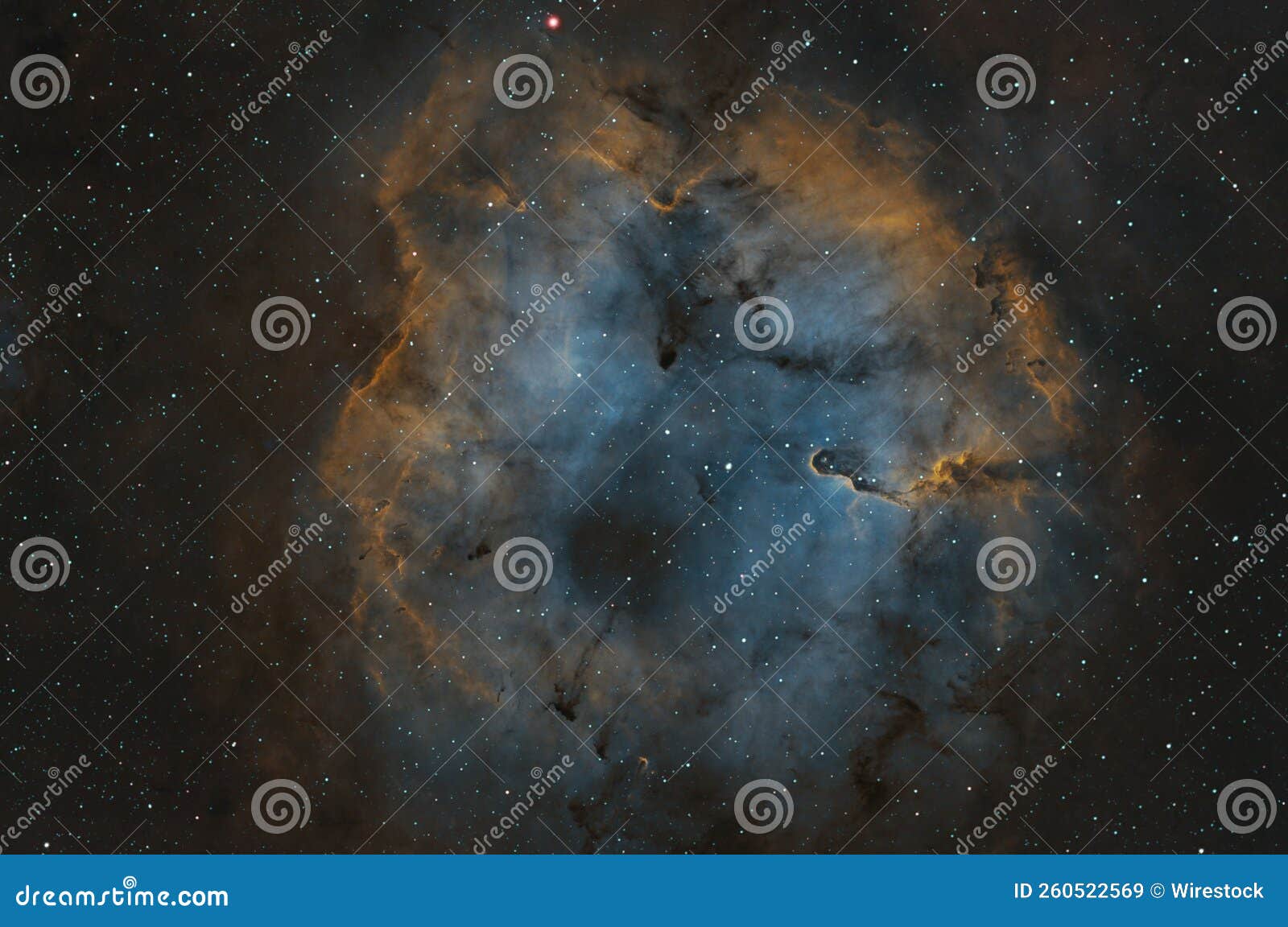 View of the Yellow-blue Space Background Stock Image - Image of smoke ...