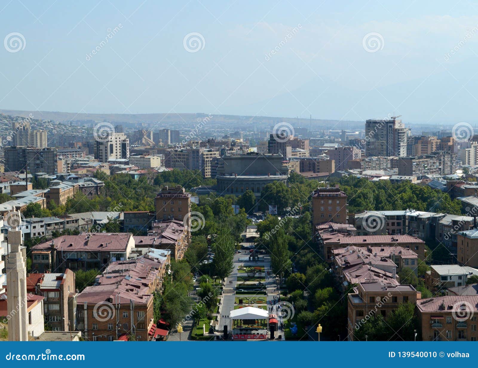 View of Yerevan from the Top of Yerevan Cascade. Editorial Image ...