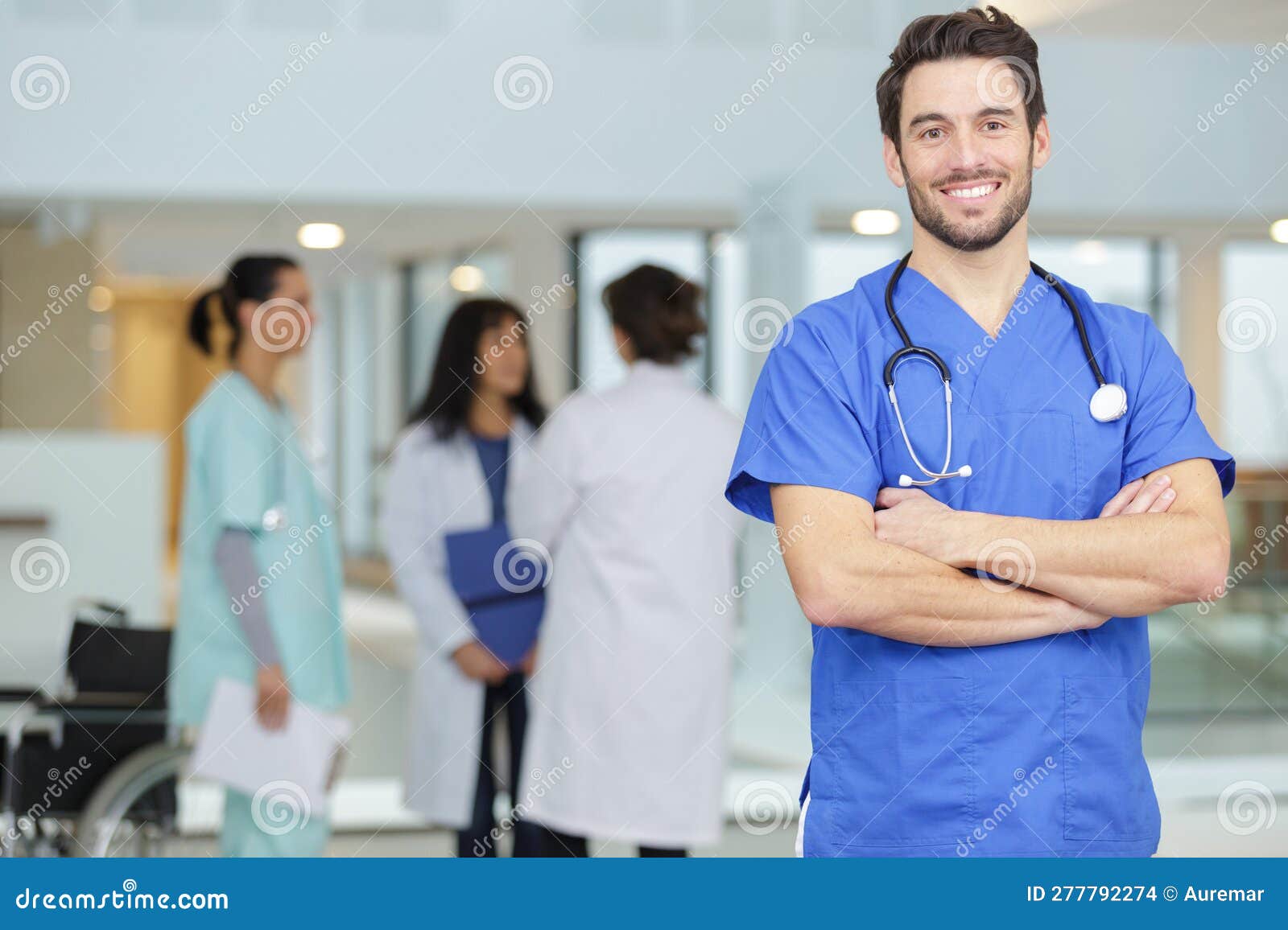 View Young Attractive Nurse at Hospital Stock Photo - Image of nurse ...