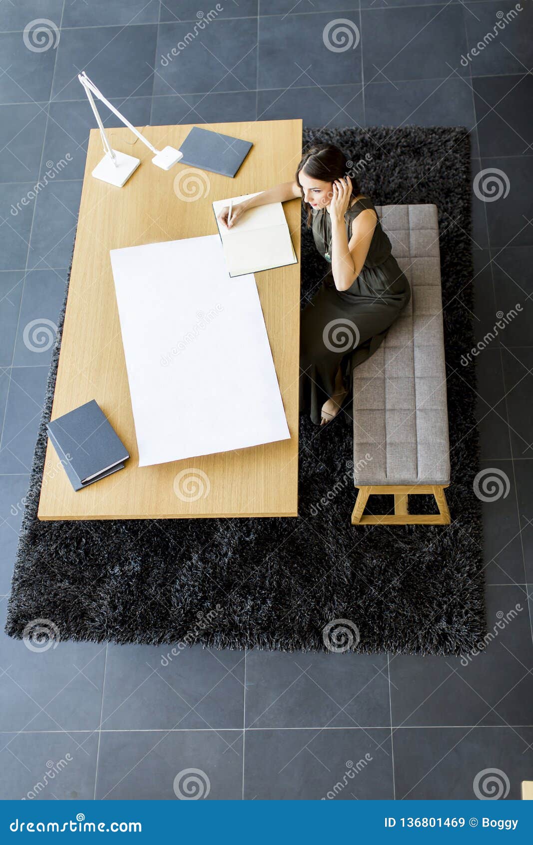 Young Female Architect Working on a Project Stock Image - Image of ... Young Female Architect Working on a Project Stock Image - Image of ...