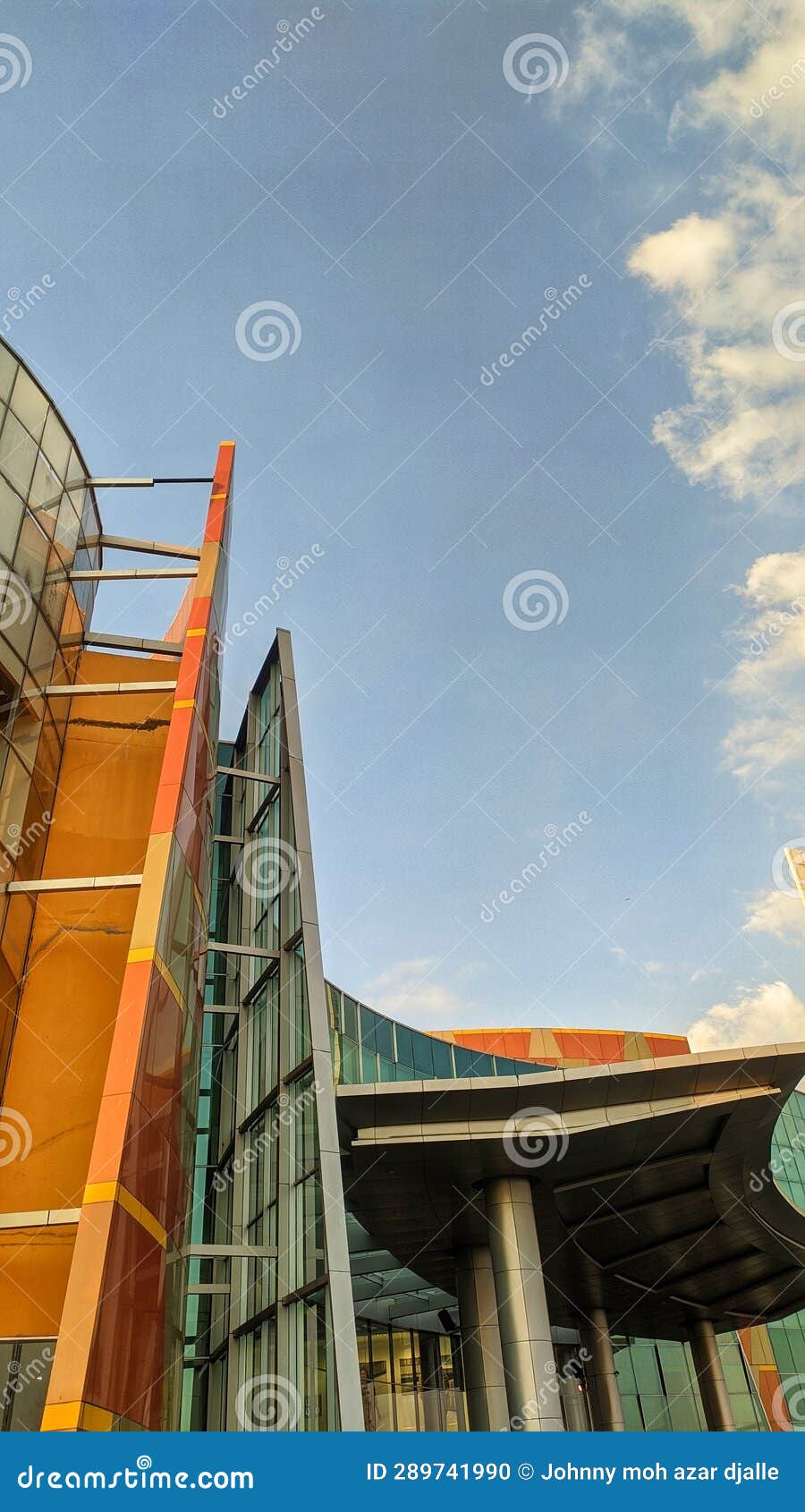 View of Building facade stock photo. Image of blue, modern - 289741990