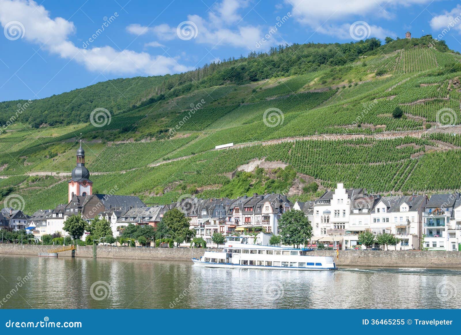 View of Zell,Mosel River,Mosel Valley,Germany Stock Image - Image of ...