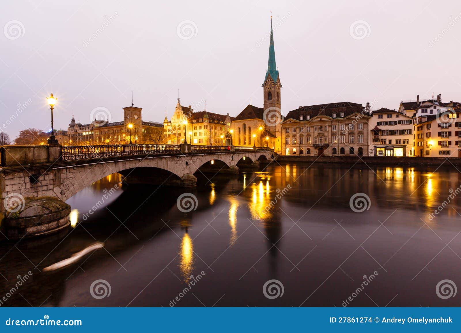 View of Zurich and Old City Center Stock Photo - Image of center ...