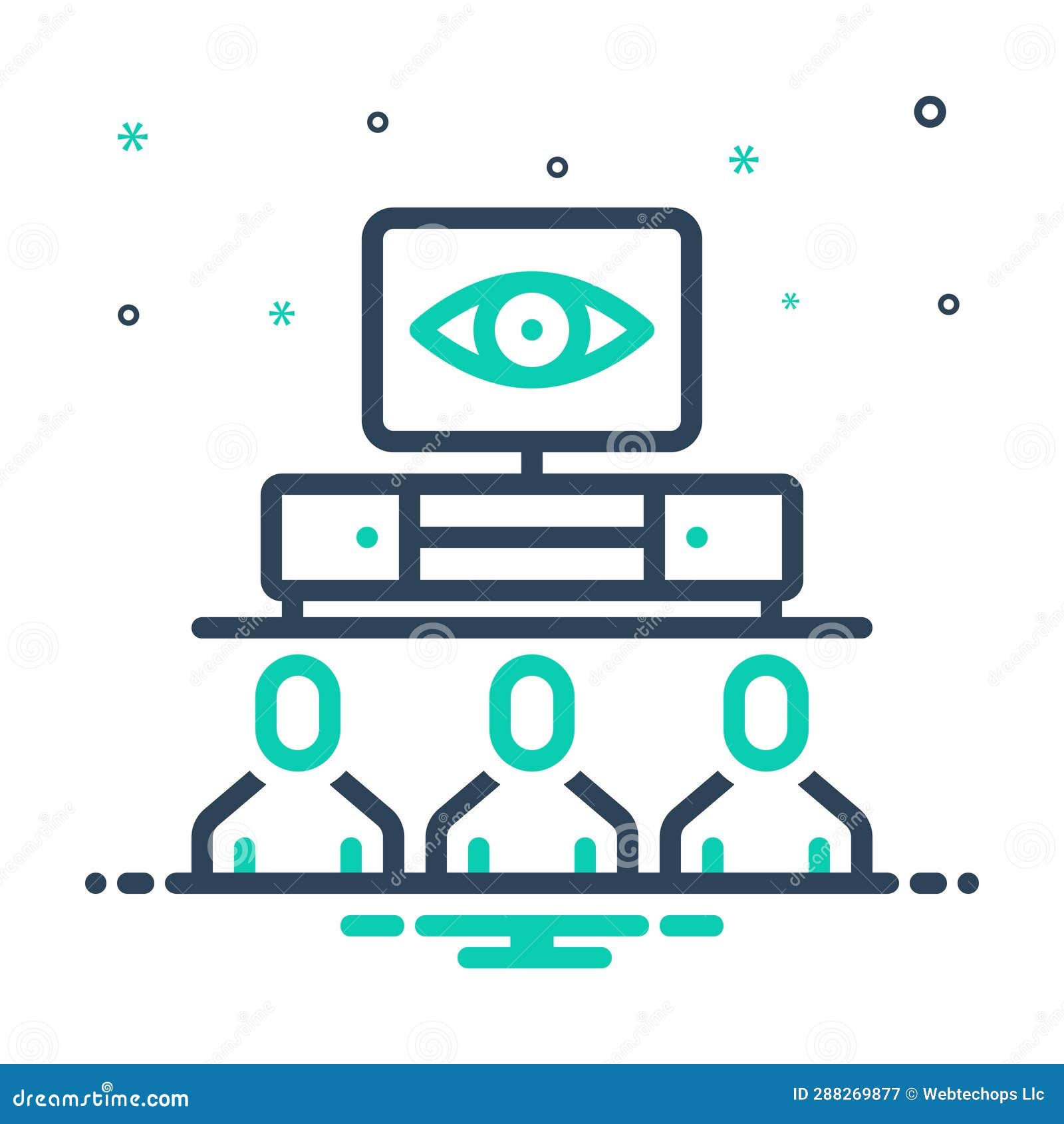 Mix Icon for Viewer, Observer and Looker Stock Illustration ...