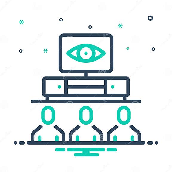 Mix Icon for Viewer, Observer and Looker Stock Illustration ...