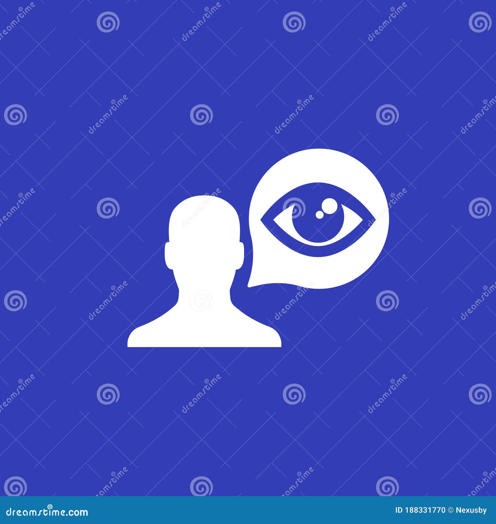 Viewer Vector Icon with Man and Eye Stock Vector - Illustration of ...